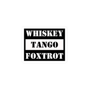 WTF Funny Vinyl Decal for Car Window, Laptop & Toolbox Whiskey Tango ...