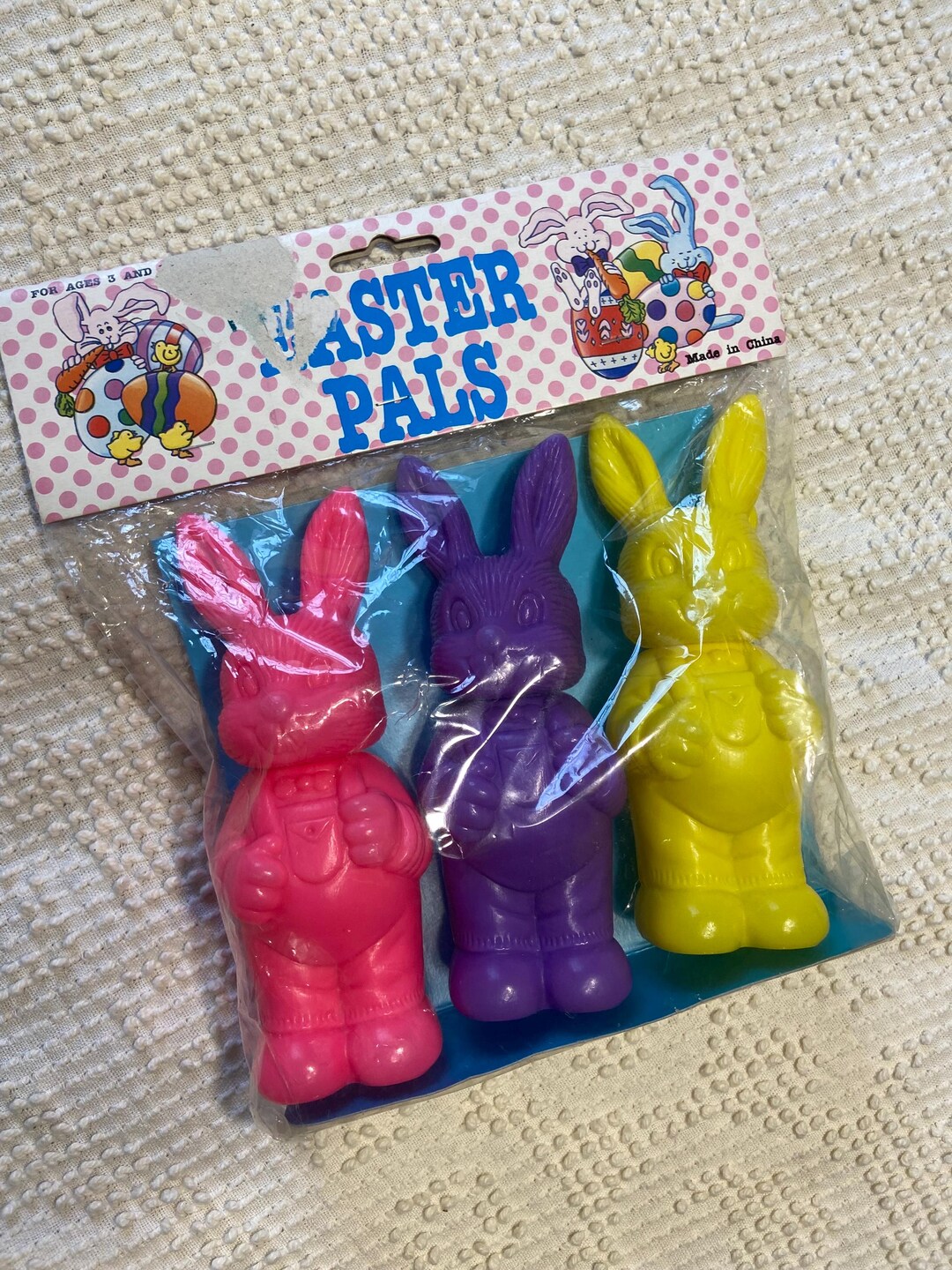 Vtg Plastic Easter Bunny Blow Mold Fillable Candy Containers NOS - Etsy