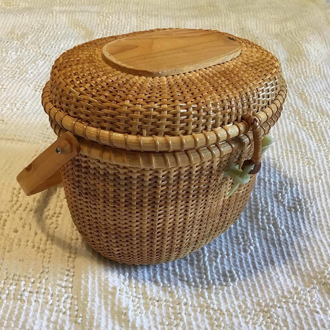 Vintage Nantucket Basket Purse Beach Bag Woven *see Condition* - Etsy