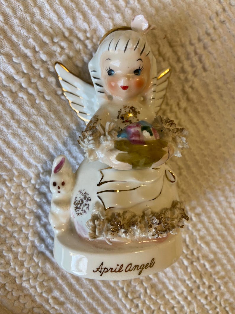 Napco Birthday Month Angel April Easter A1364 *see Condition - Etsy