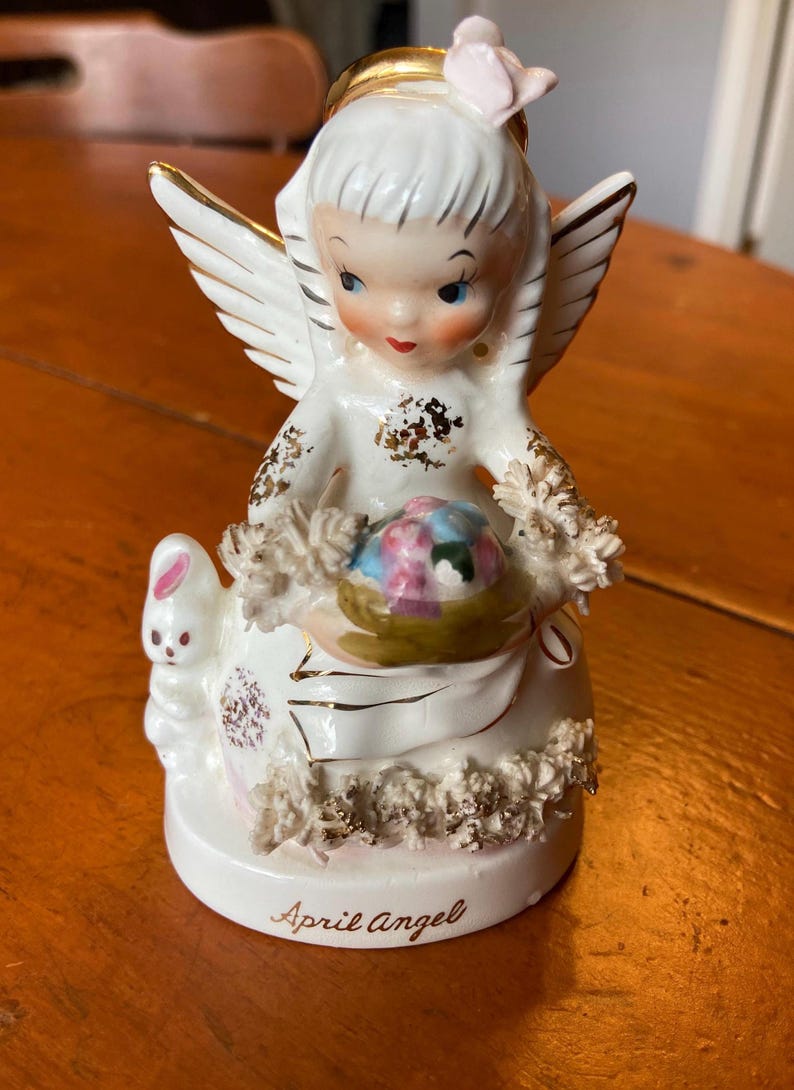 Napco Birthday Month Angel April Easter A1364 *see Condition - Etsy