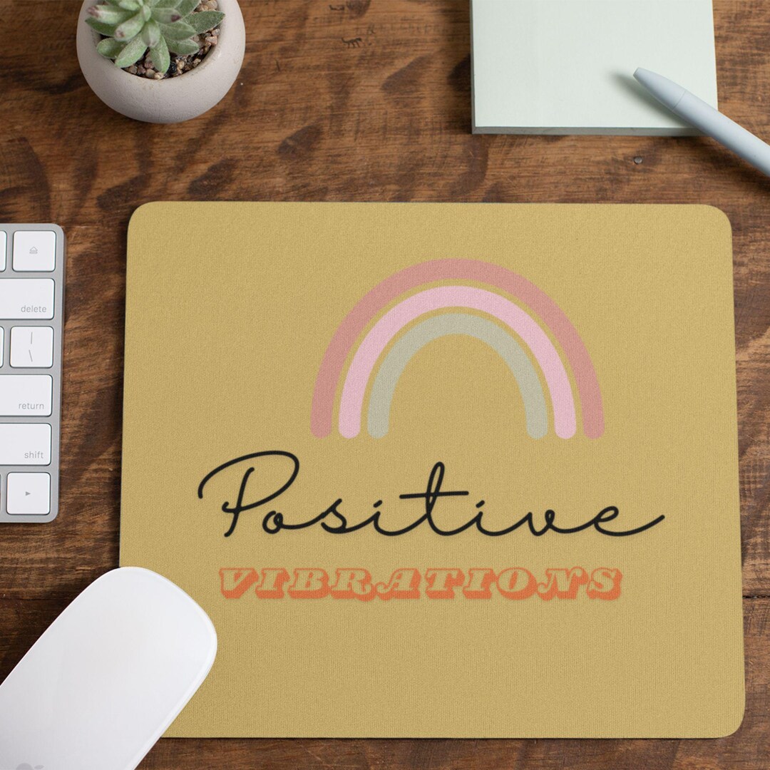 Positive Vibration, Motivational Ergonomic Mouse Pad - Etsy