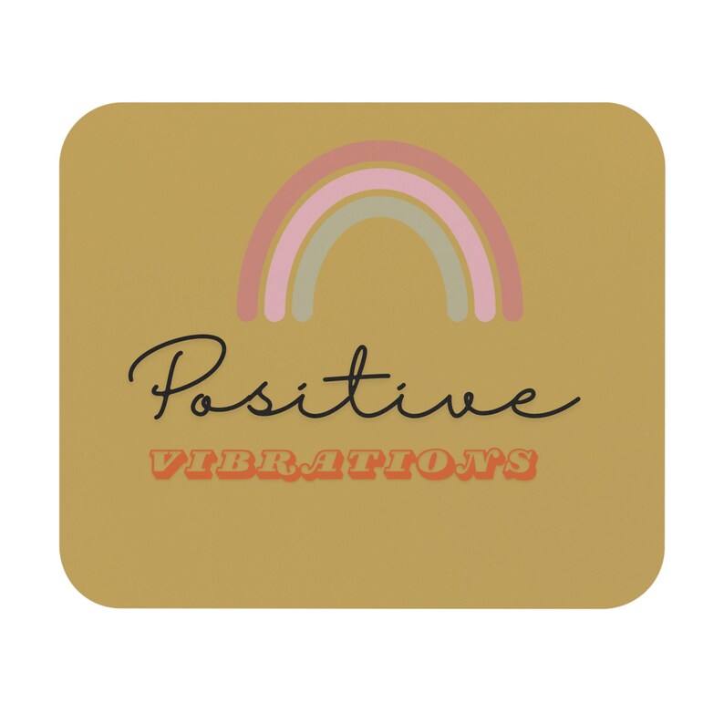 Positive Vibration, Motivational Ergonomic Mouse Pad - Etsy