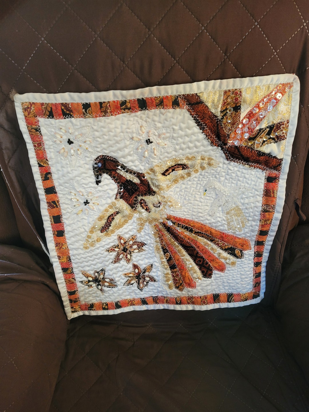 Handmade Quilted & Beaded Wall Quilt - Etsy