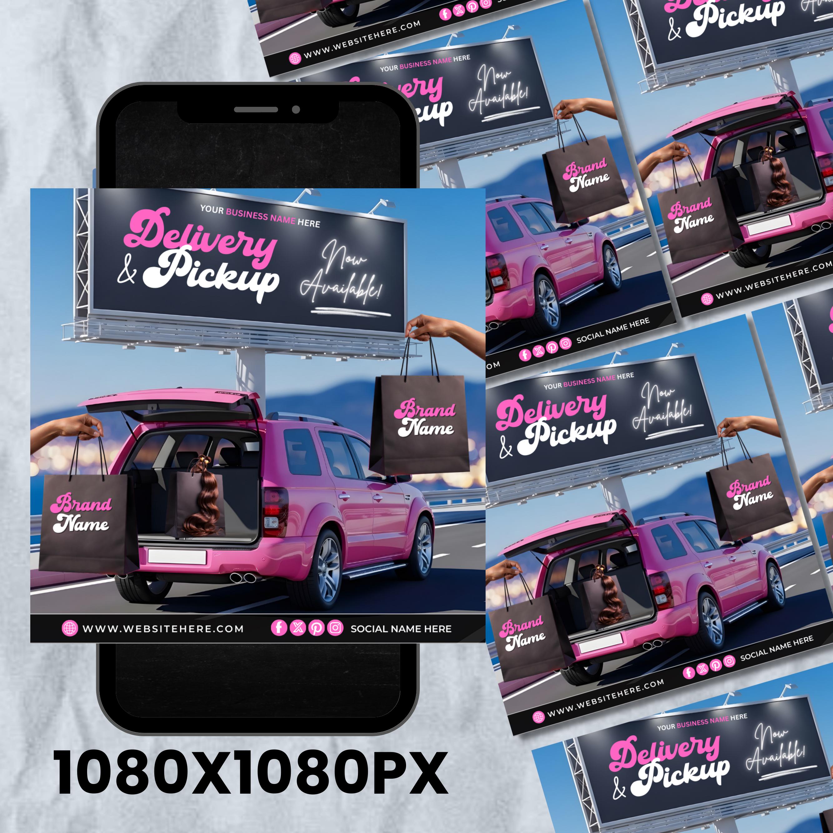 DIY Delivery & Pickup Flyer, Delivery Service Flyer, Pickup Service ...