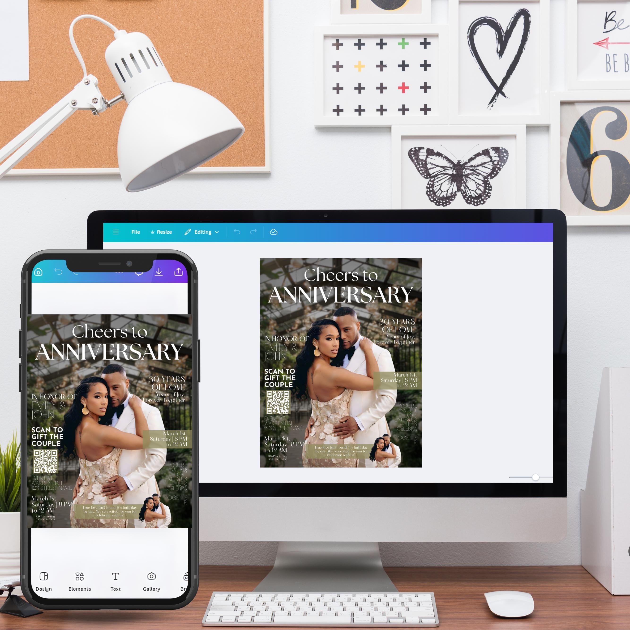 Couple Magazine Template, Wedding Anniversary, Personalized Couple ...
