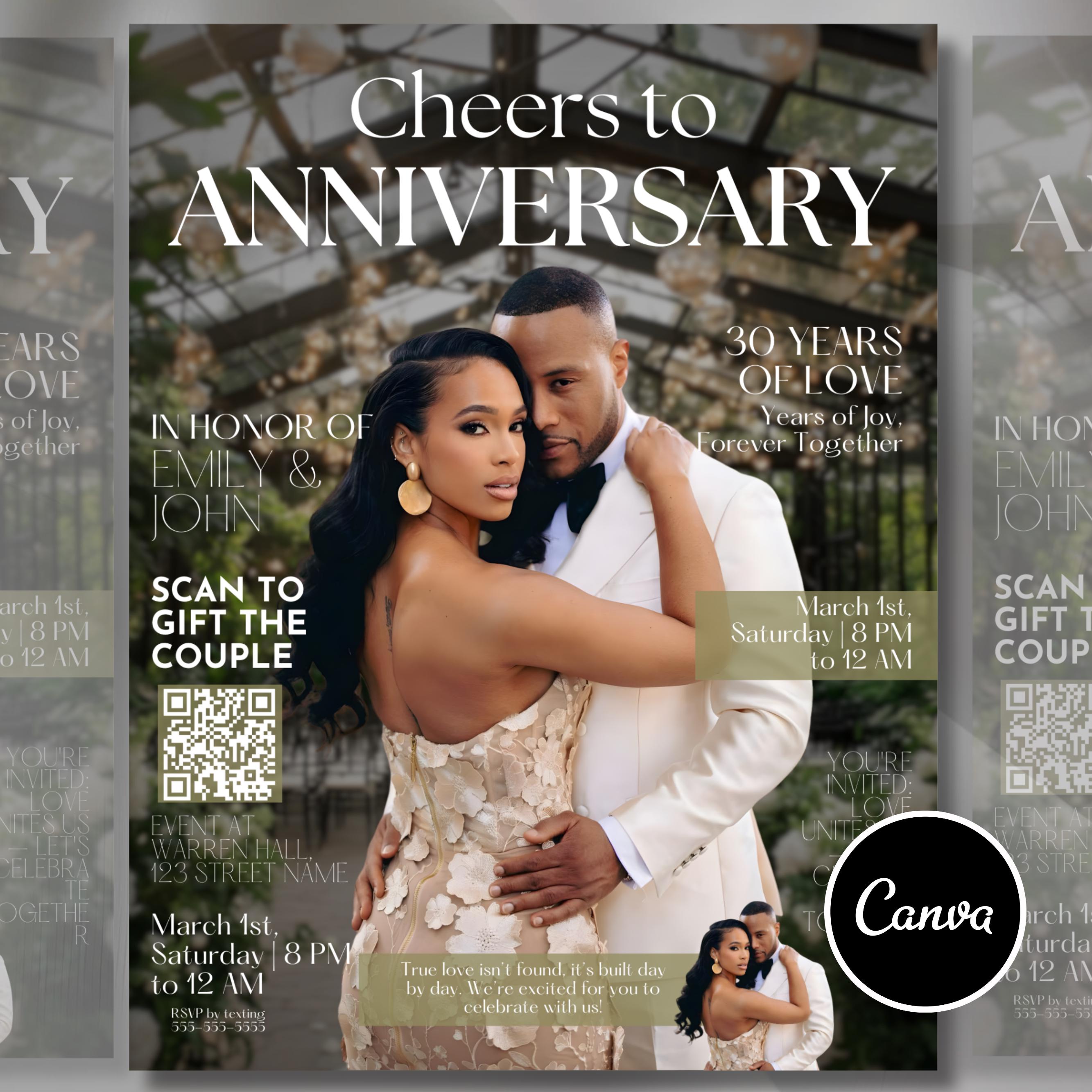 Couple Magazine Template, Wedding Anniversary, Personalized Couple ...
