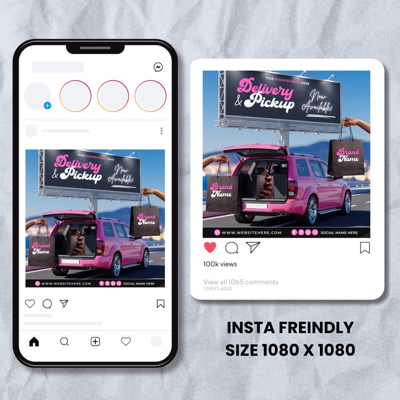DIY Delivery & Pickup Flyer, Delivery Service Flyer, Pickup Service ...