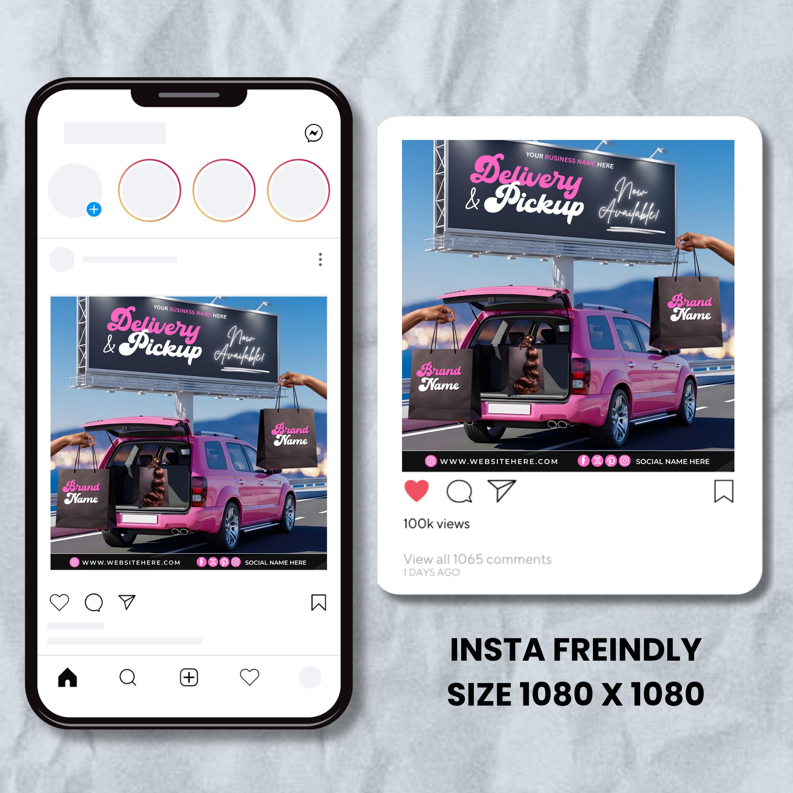 DIY Delivery & Pickup Flyer, Delivery Service Flyer, Pickup Service ...