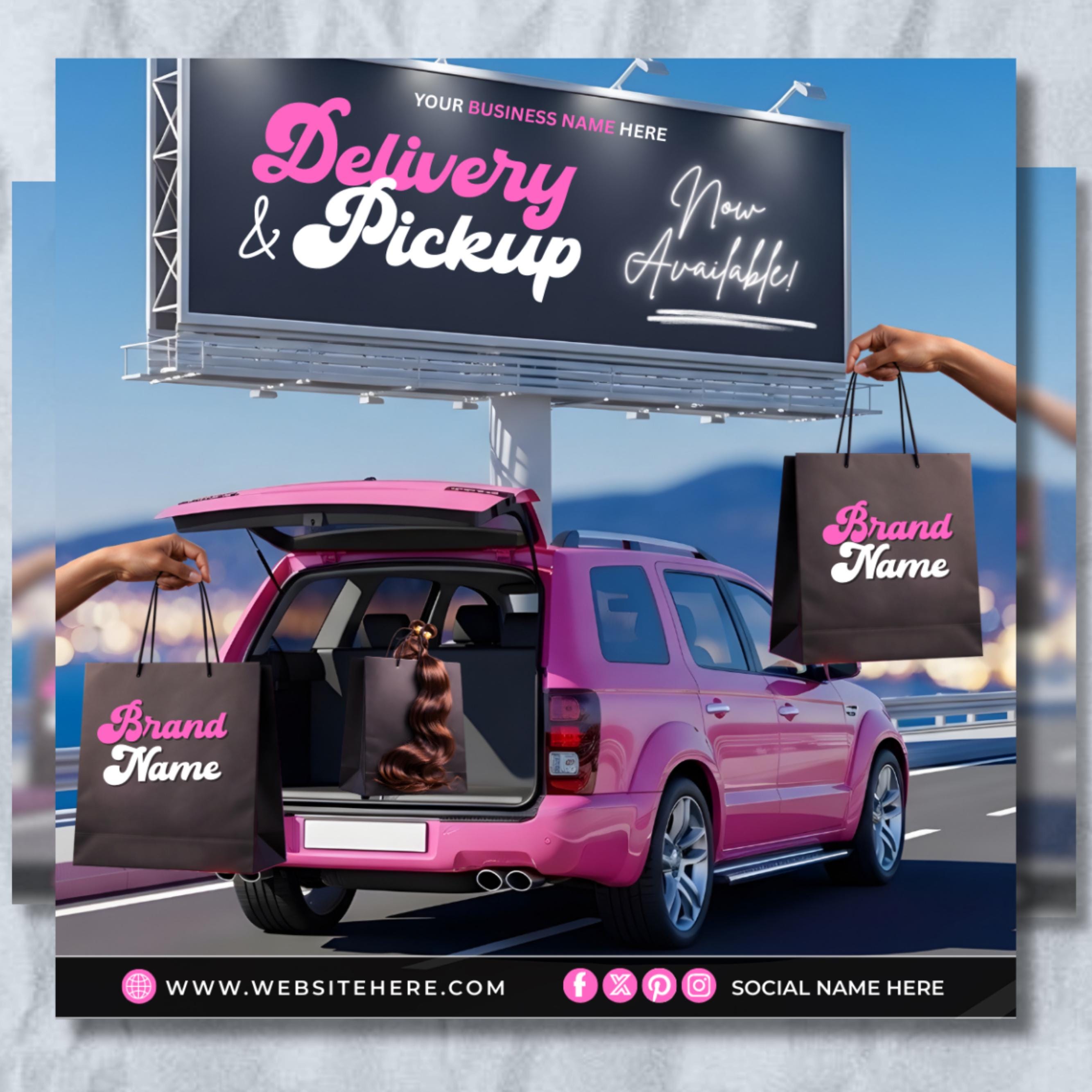 DIY Delivery & Pickup Flyer, Delivery Service Flyer, Pickup Service ...