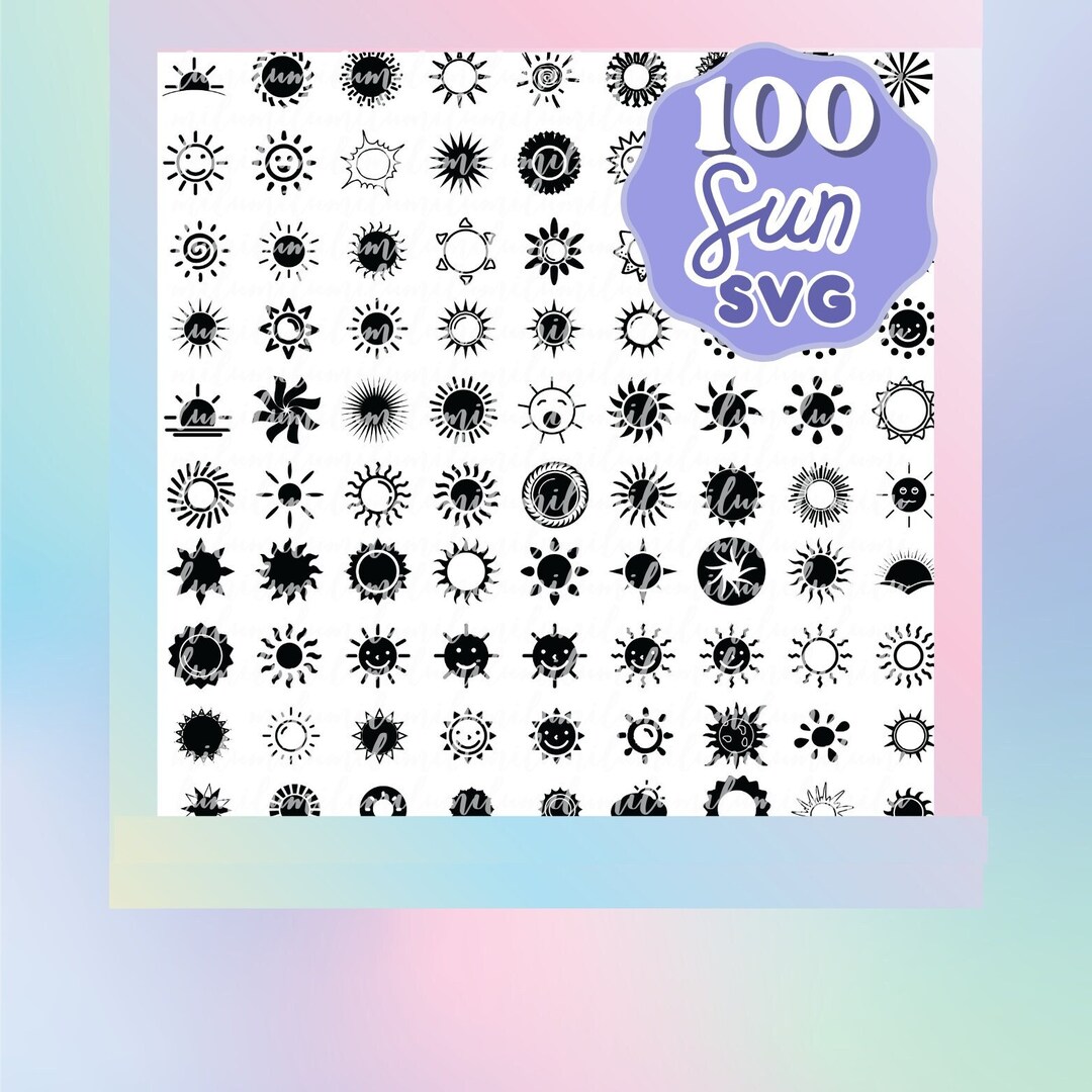 Sun SVG Bundle Files Svg Bundle Clipart Cricut Svg Bundle Svg Summer ...