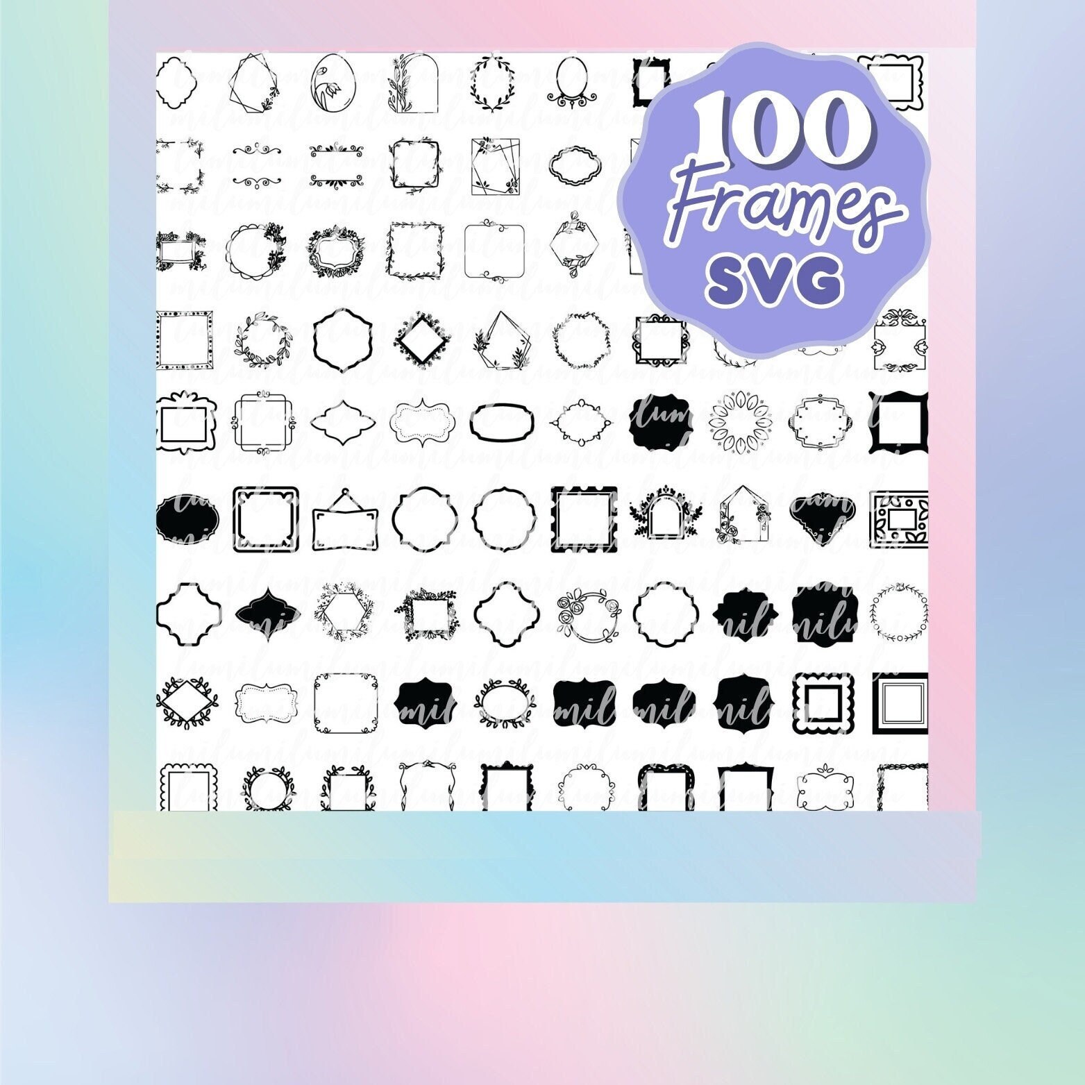 Frames SVG Bundle Files Svg Bundle Clipart Cricut Svg Bundle Svg Frames ...