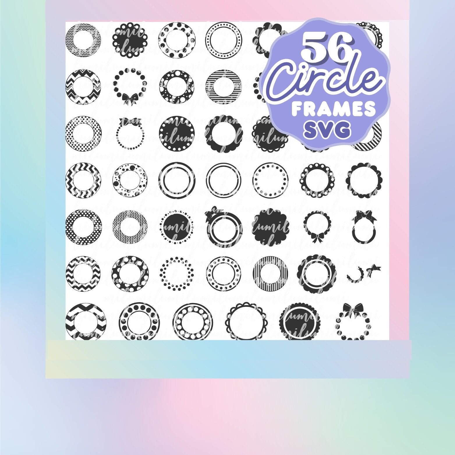 Circle Frame SVG Bundle Files Svg Bundle Clipart Cricut Svg Bundle Svg ...