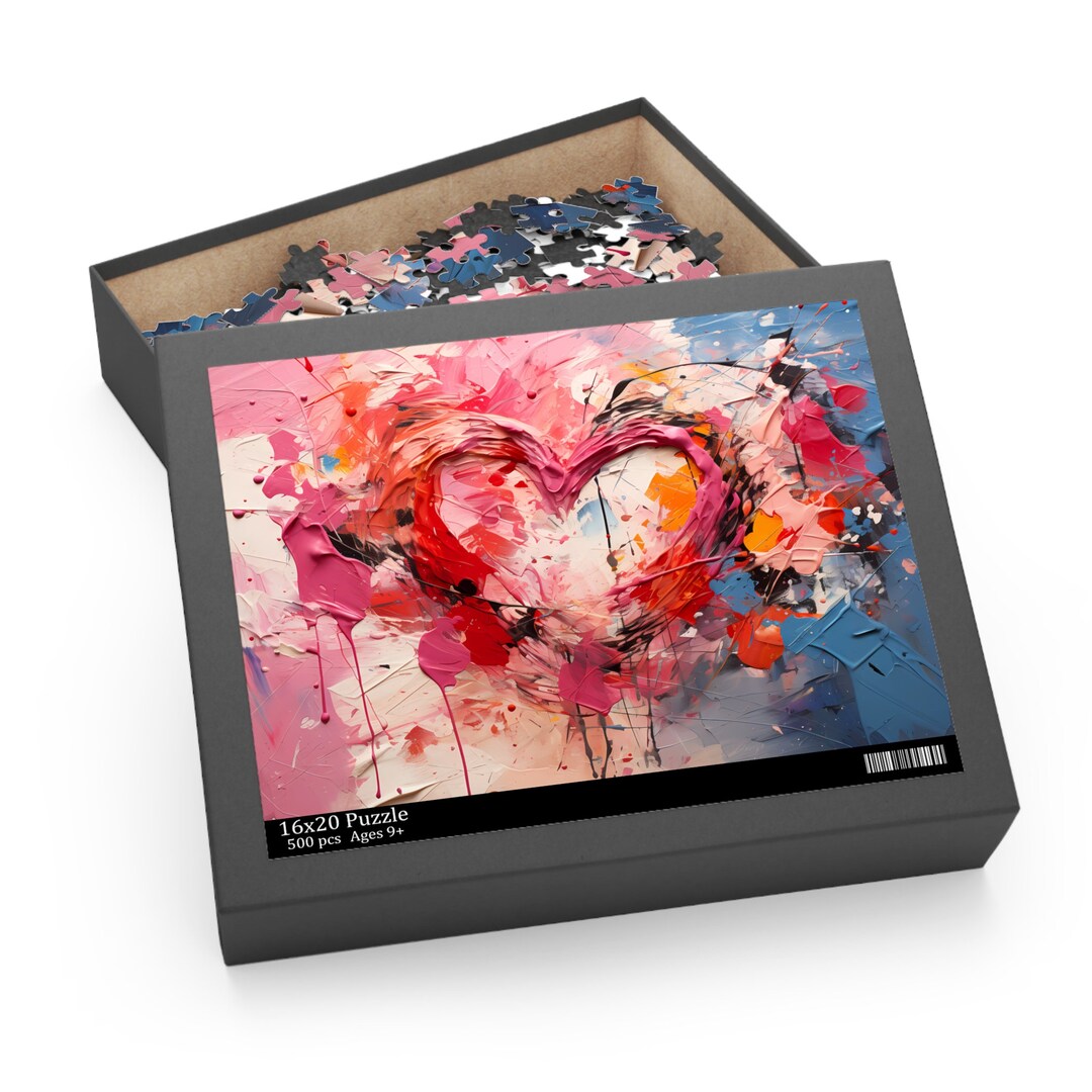 Valentine Heart, Premium Jigsaw Puzzle, Valentine Day Puzzle, Oil ...