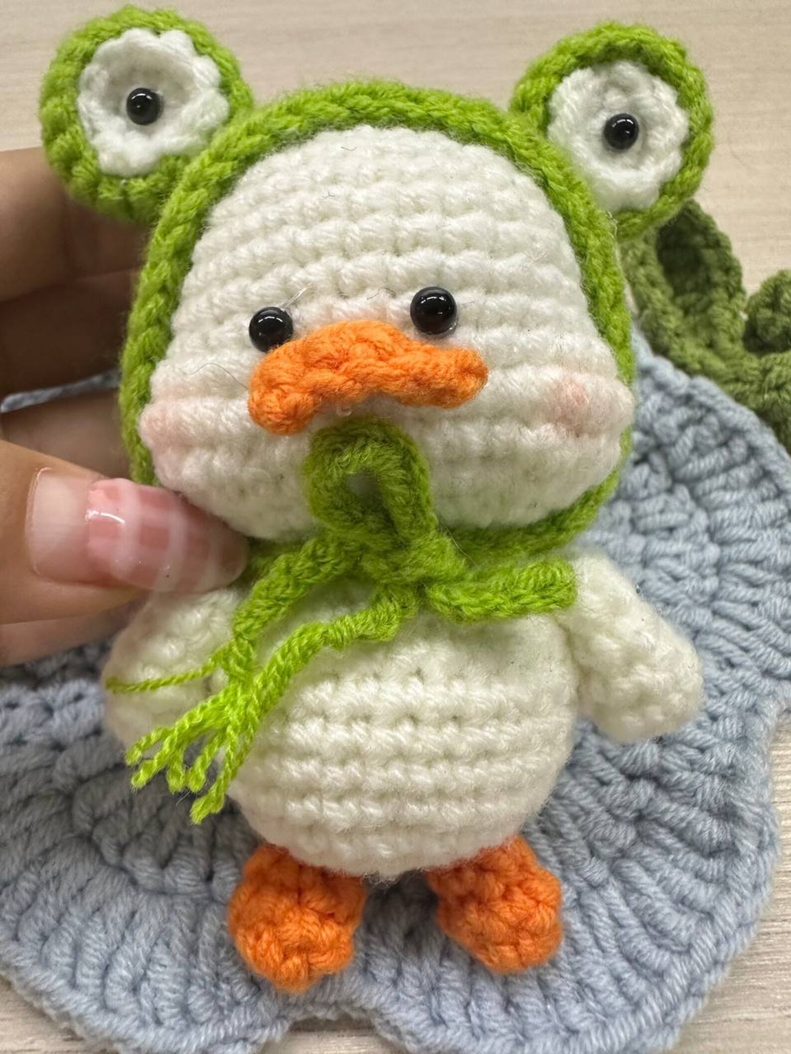 Crochet Cute Duck Keychain, Duck Wear Hat Keychain, Duck Wear Bag ...