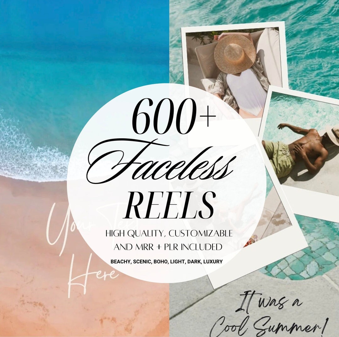 600 Faceless Marketing Beachy Boho Vibes Videos Reels Master Resell ...