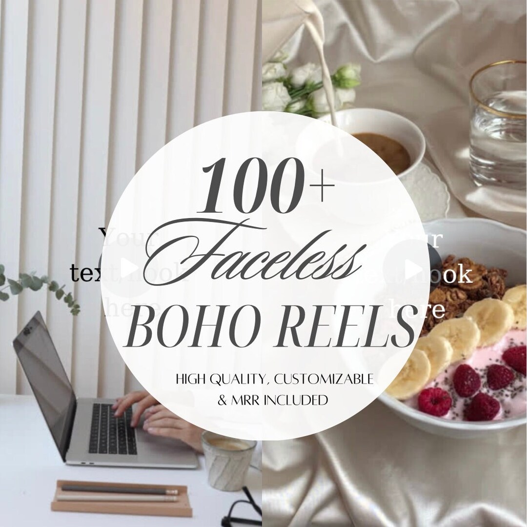 Faceless Reels Boho Instagram Tik Tok Pre Made Social Media Content ...