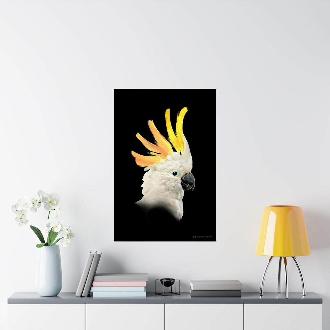 Vertical Posters Stunning Cockatoo Crest Matte Finish Wall Art Print ...