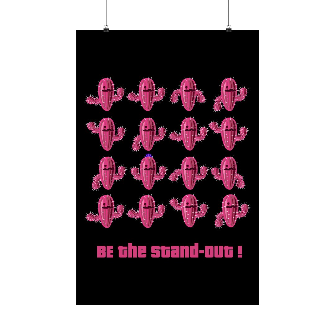 Motivational Cactus Poster Succulent Wall Art Be the Stand Out Print ...
