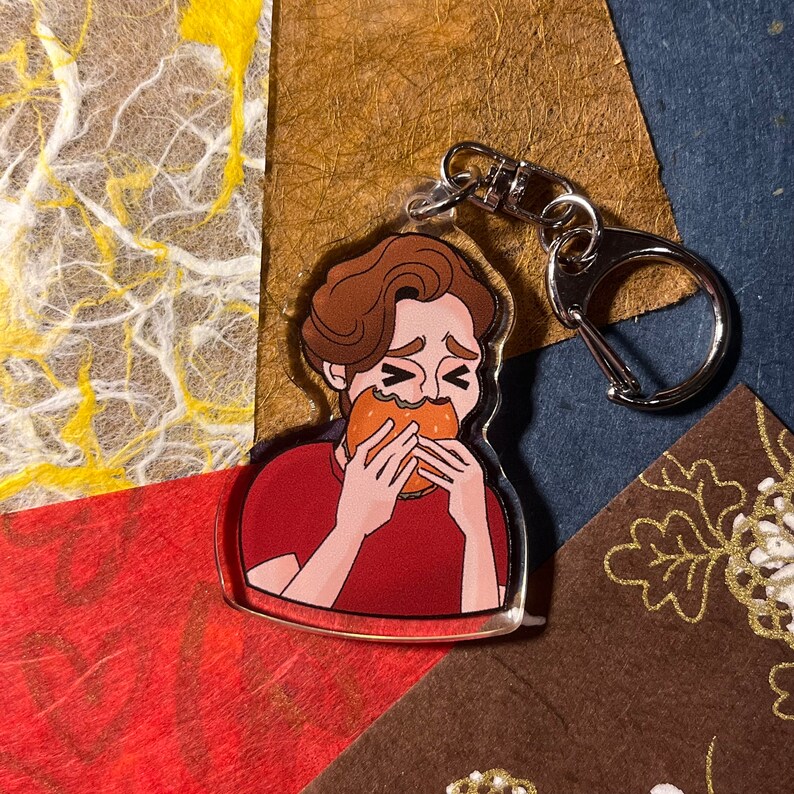 Jerma Burger Keychain, Jerma985, Streamer, Glossy Keychain, Meme, Cute ...