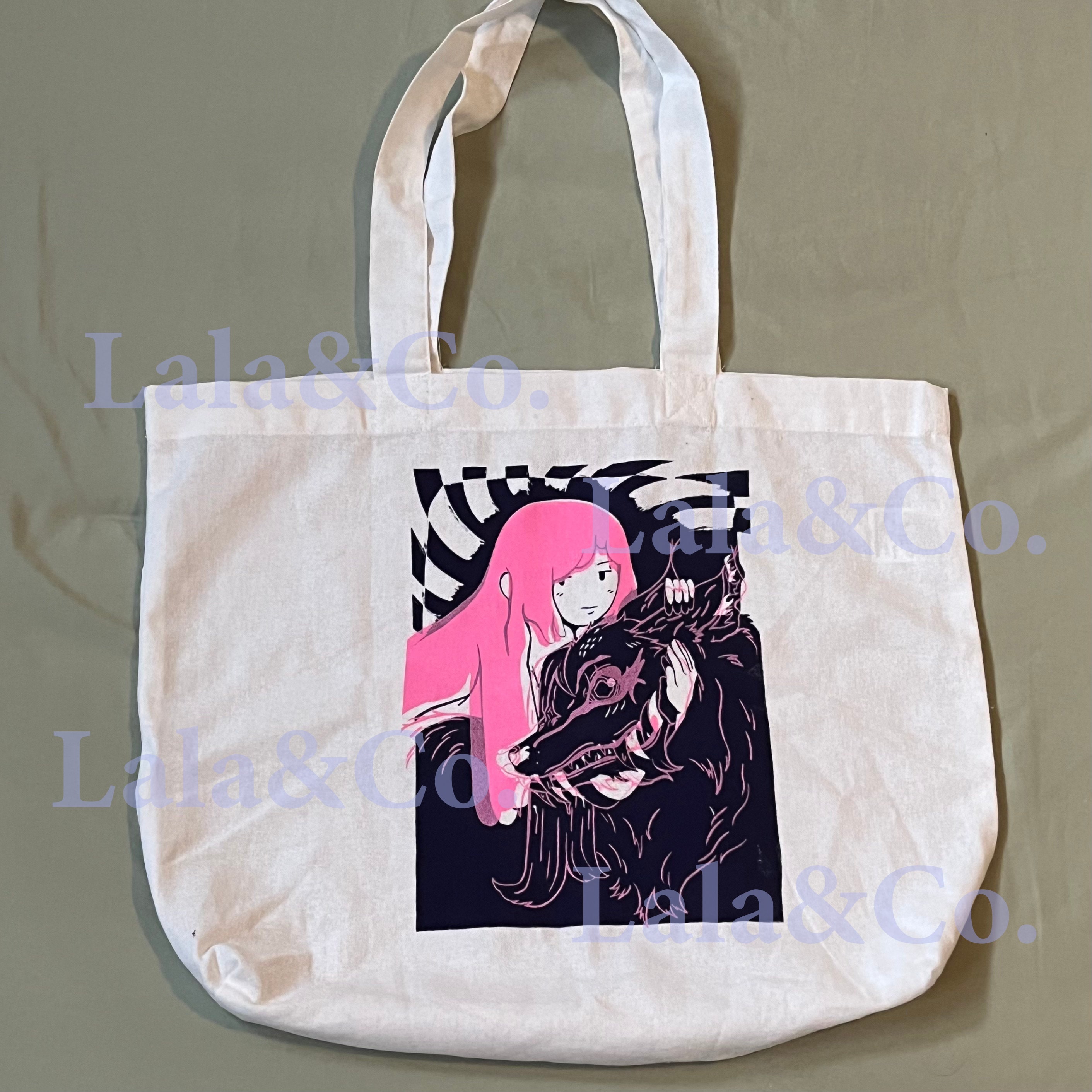 Bubbline Tricolor Silkscreen Print, Adventure Time, Tote Bag, Cropped ...