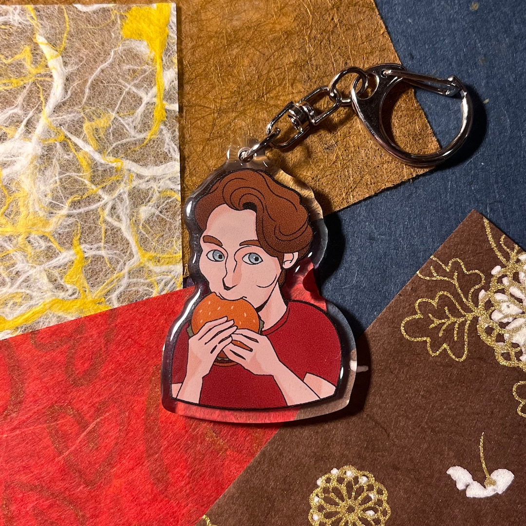 Jerma Burger Keychain, Jerma985, Streamer, Glossy Keychain, Meme, Cute ...