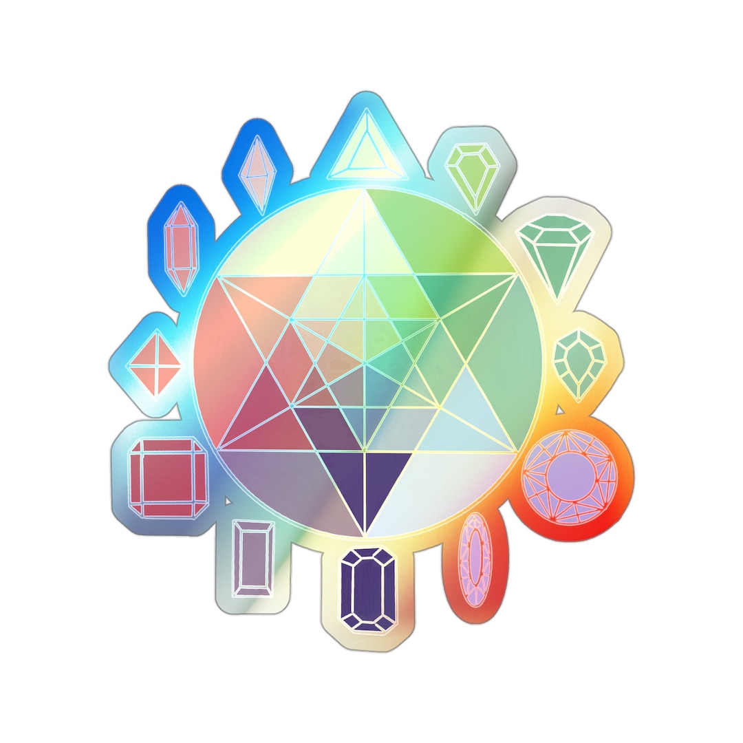 Artist's Color Wheel With Jewels Holographic Die-cut Stickers - Etsy