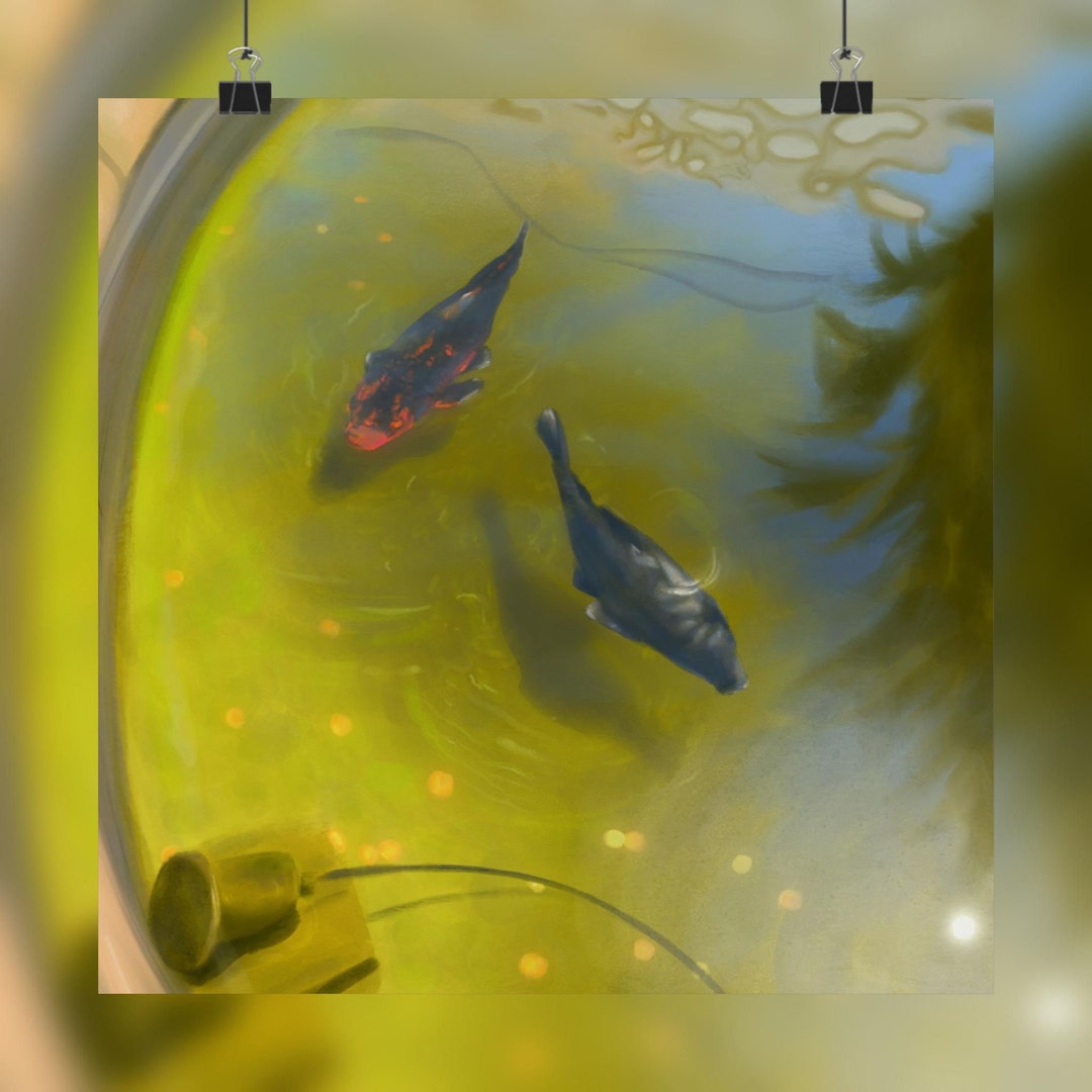 Koi Pond Poster - Etsy