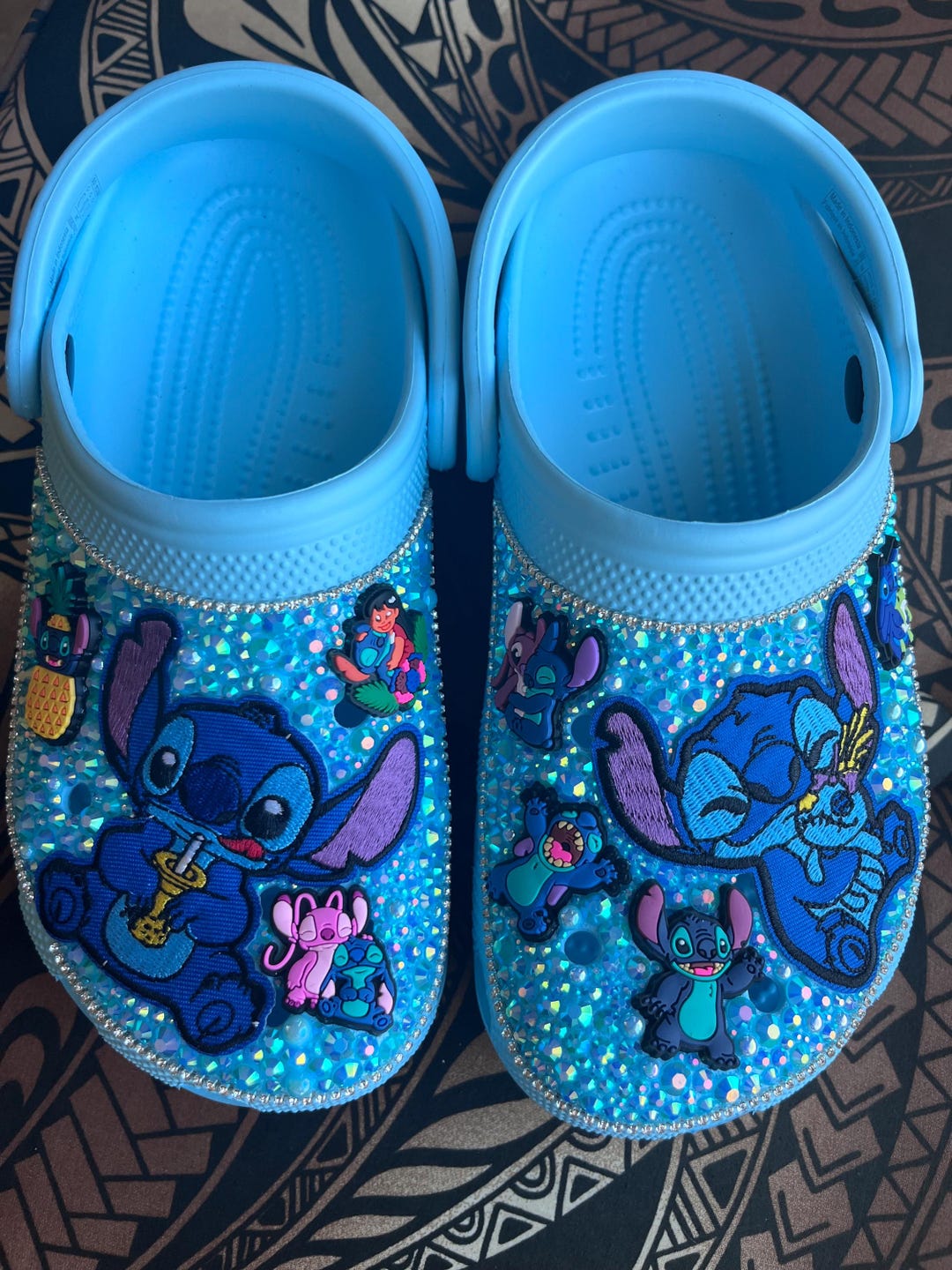 Custom Stitch Crocs (light Blue) - Etsy