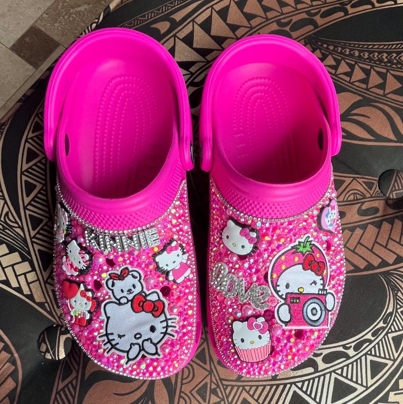 Hello Kitty Crocs (custom) - Etsy
