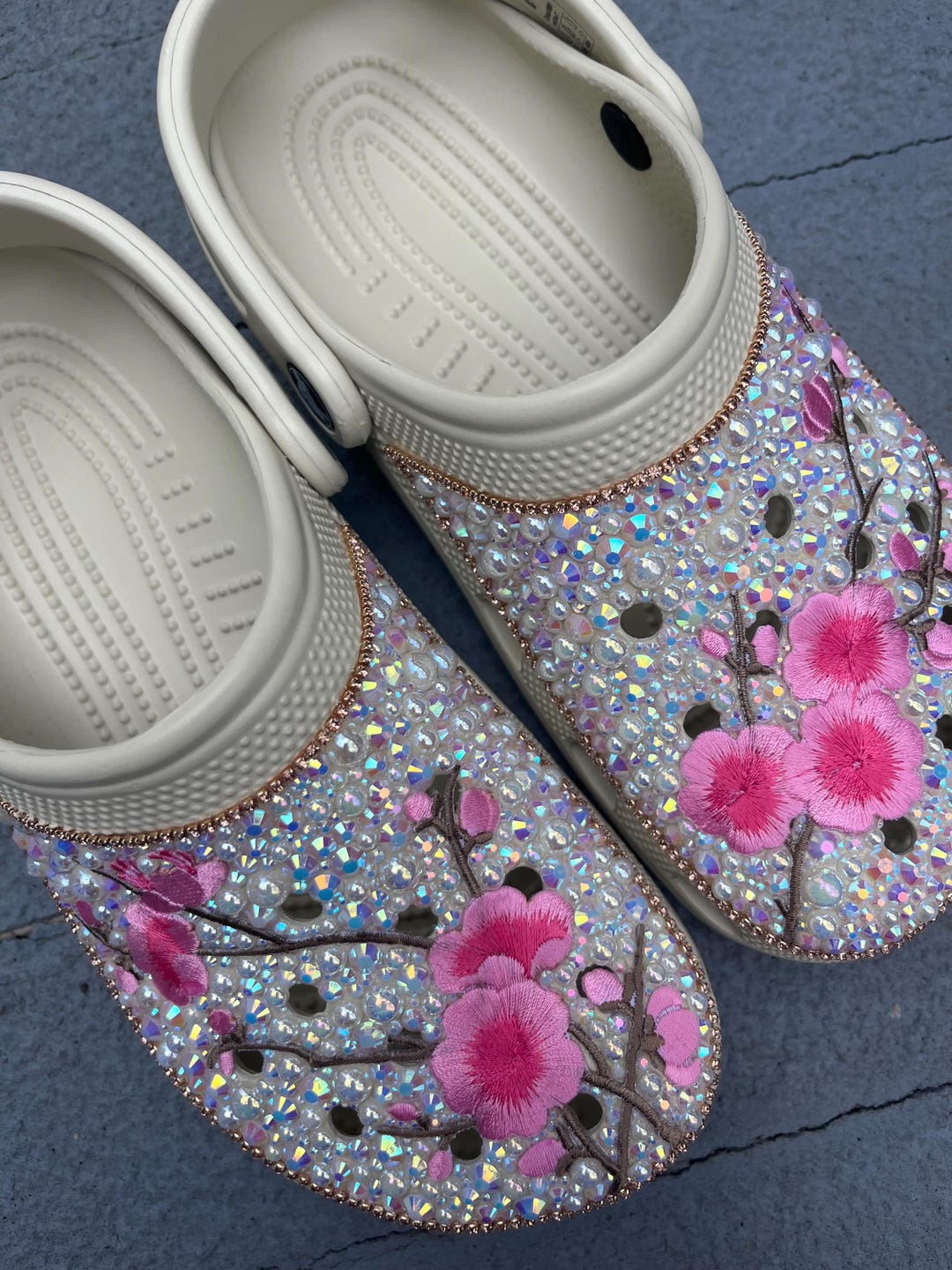 Cherry Blossom Rhinestone Crocs - Etsy