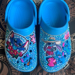 Custom Stitch Crocs (light Blue) - Etsy