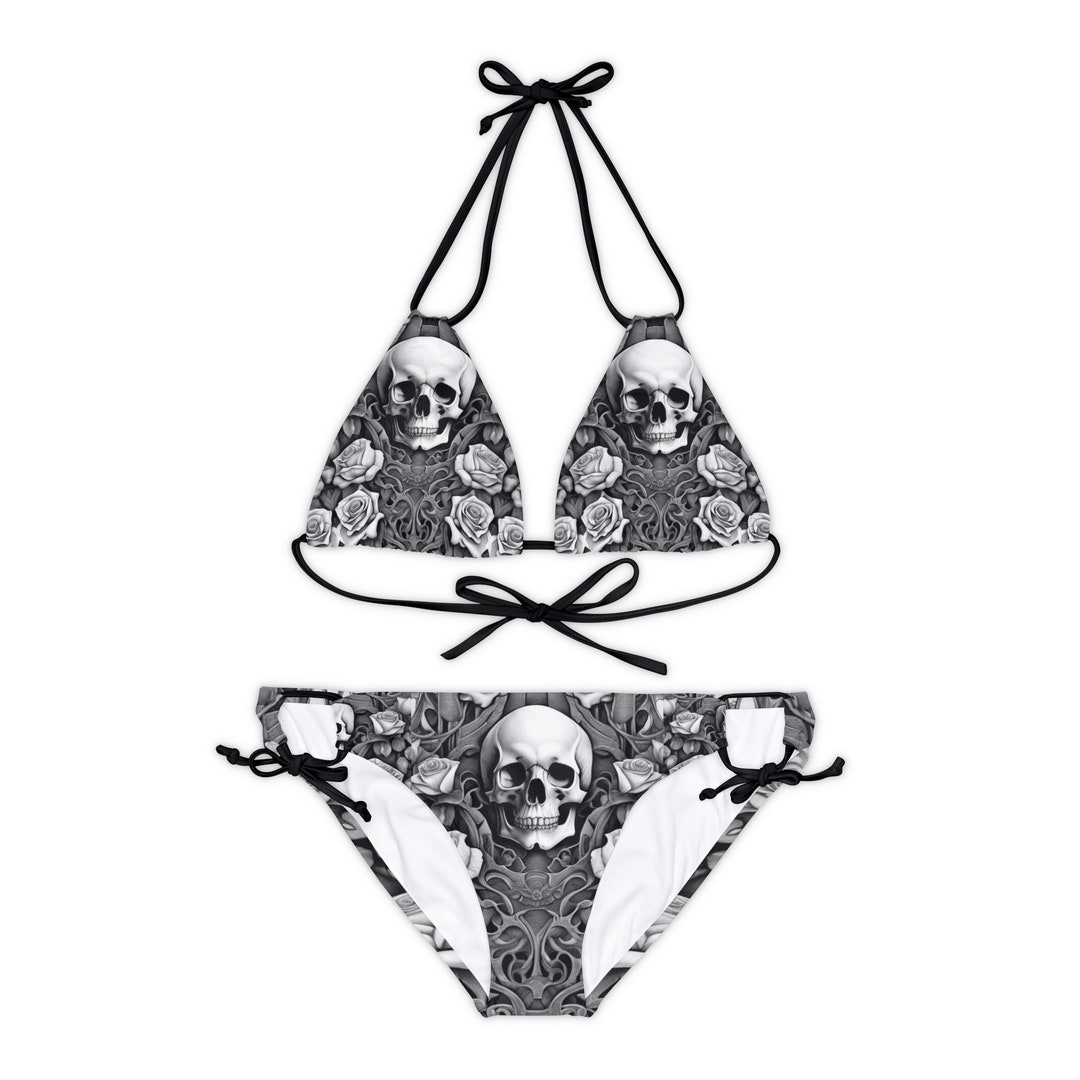 Strappy Bikini Set Aop Etsy