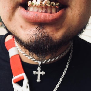 Custom Solid 10K - 14K REAL Gold Teeth Grillz / 925 Silver Grillz ...