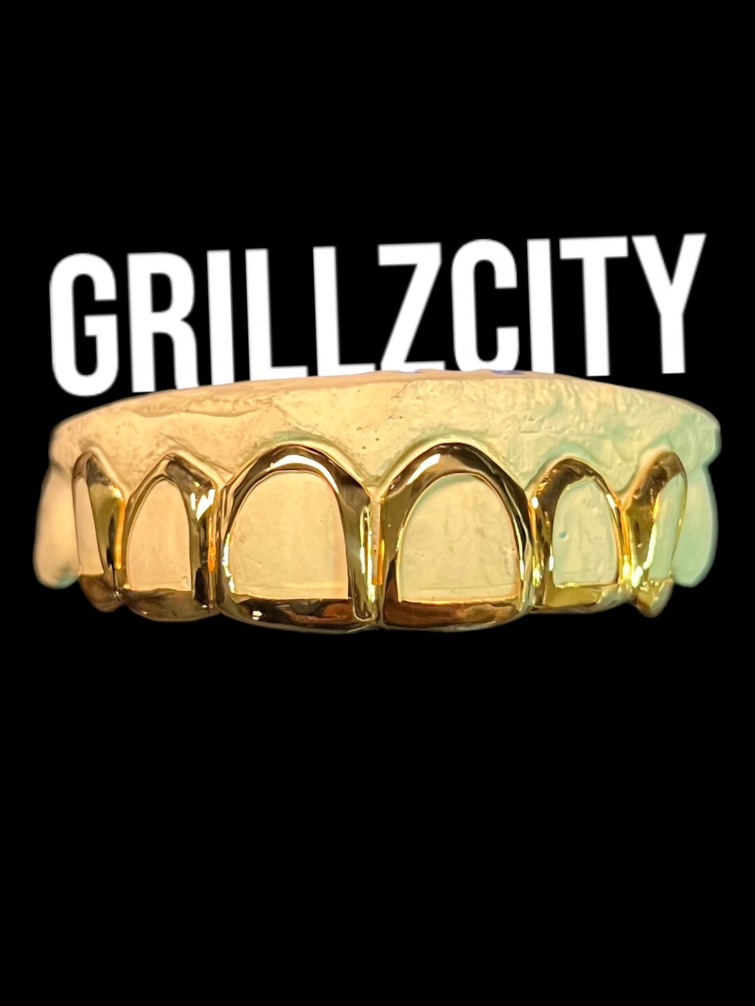 Custom-made White / Yellow Gold & Silver Custom Grillz Open Face Window ...