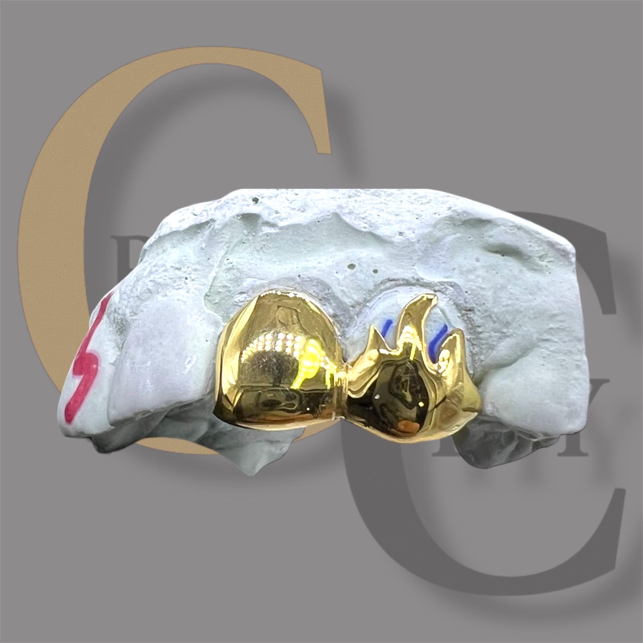 Custom Fit Grillz, 10k-18k Gold or 925 Silver, Fire Flame, Slugs, Solid ...
