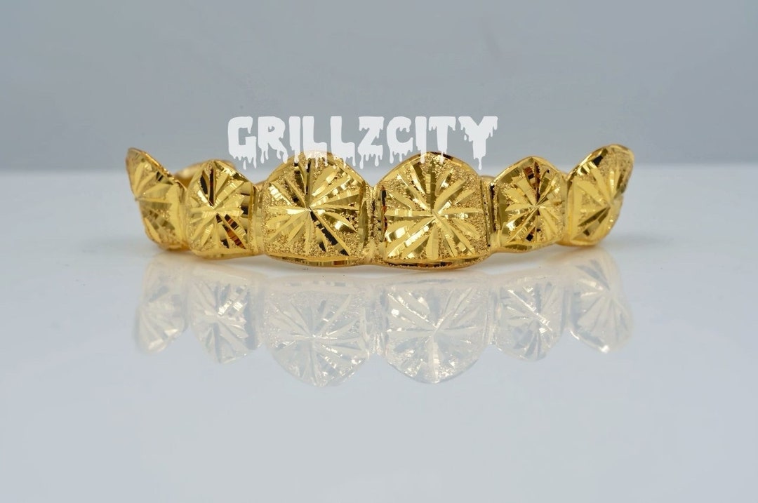 Handmade Custom Fit Grillz, 10k-18k Gold or 925 Silver, Diamond Dust ...