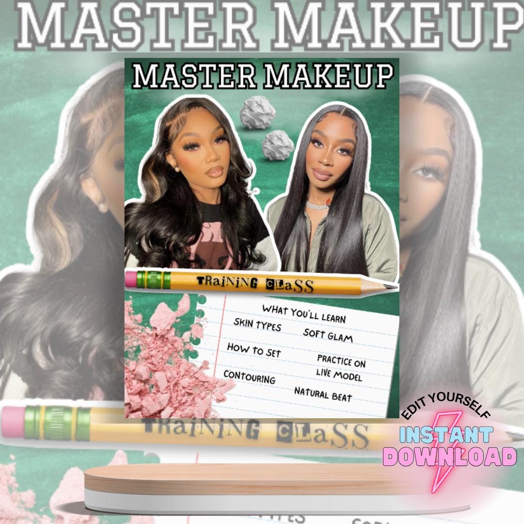 Training Class Flyer, Editable Template, Small Business Flyer, MUA ...