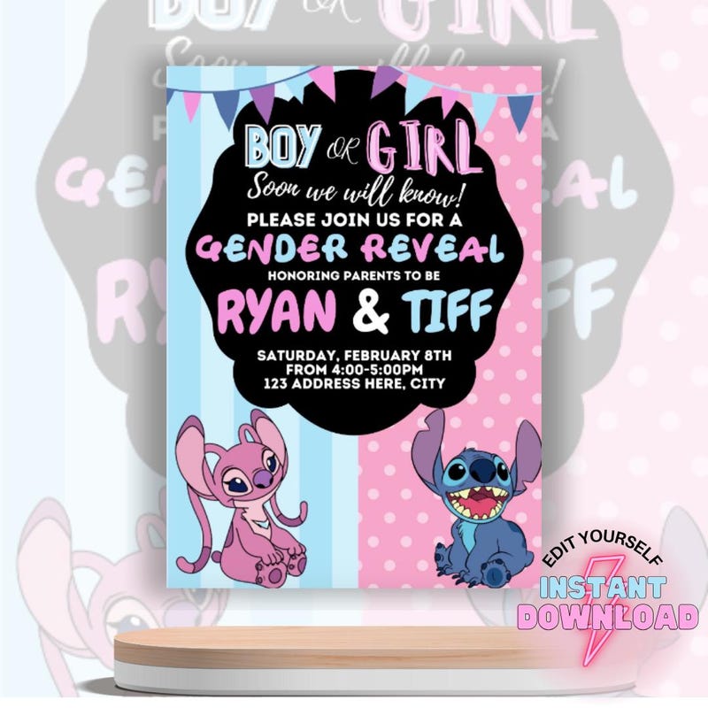 Lilo and Stitch Gender Reveal - Etsy