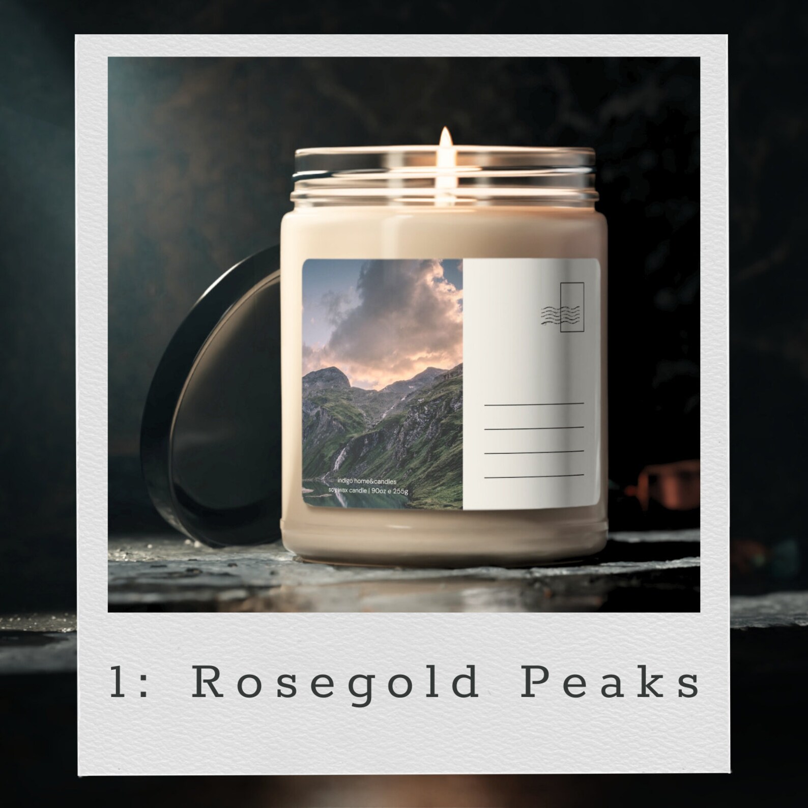 Landscape Postcard Candle, Landscape Message Card, Unique Gift for Him ...