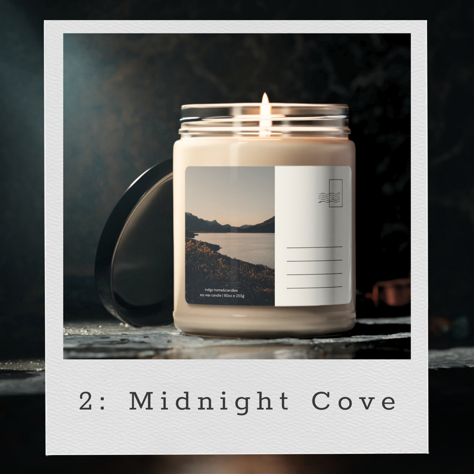 Landscape Postcard Candle, Landscape Message Card, Unique Gift for Him ...