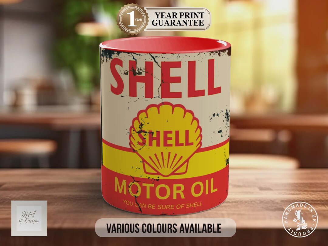 Vintage Shell Motor Oil Mug: Retro Garage Gift for Car Lovers - Etsy UK