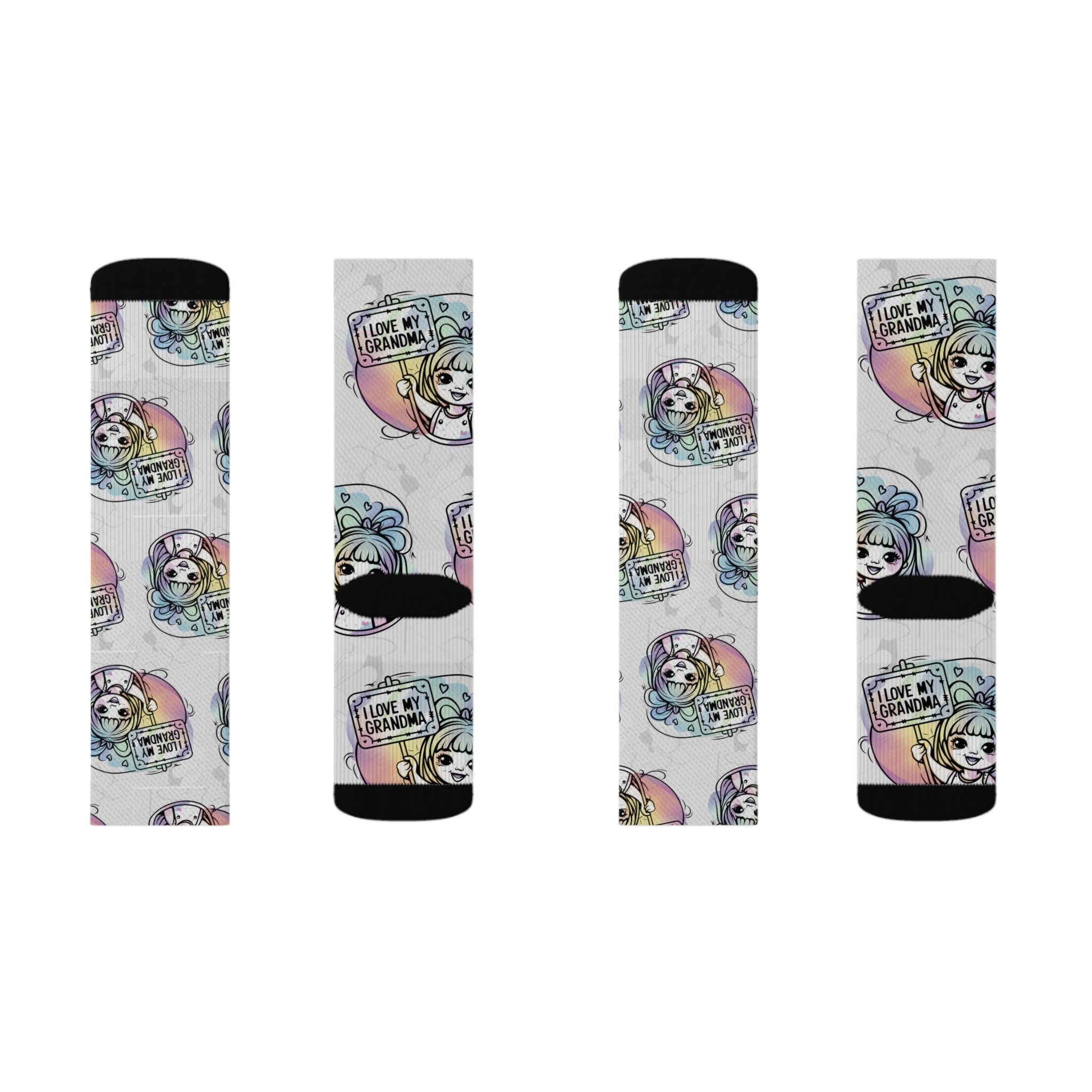 Adorable i Love My Grandma Girl Socks Cute Grandma Gift Kids' Socks ...