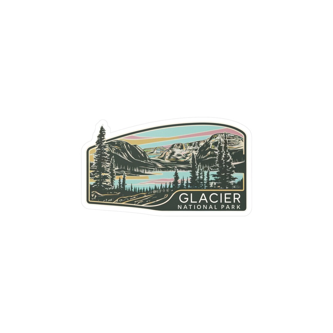 Glacier National Park Sticker Capture the Wild Beauty Journal, Laptop ...