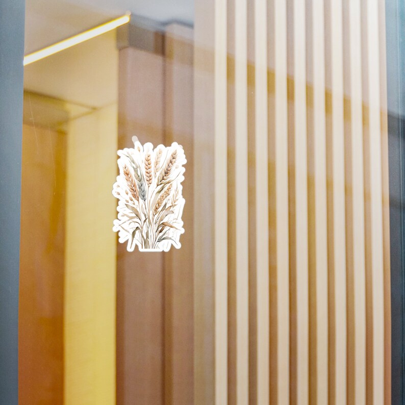 Watercolor Wheat Sticker Golden Harvest Laptop Sticker, Water Bottle ...