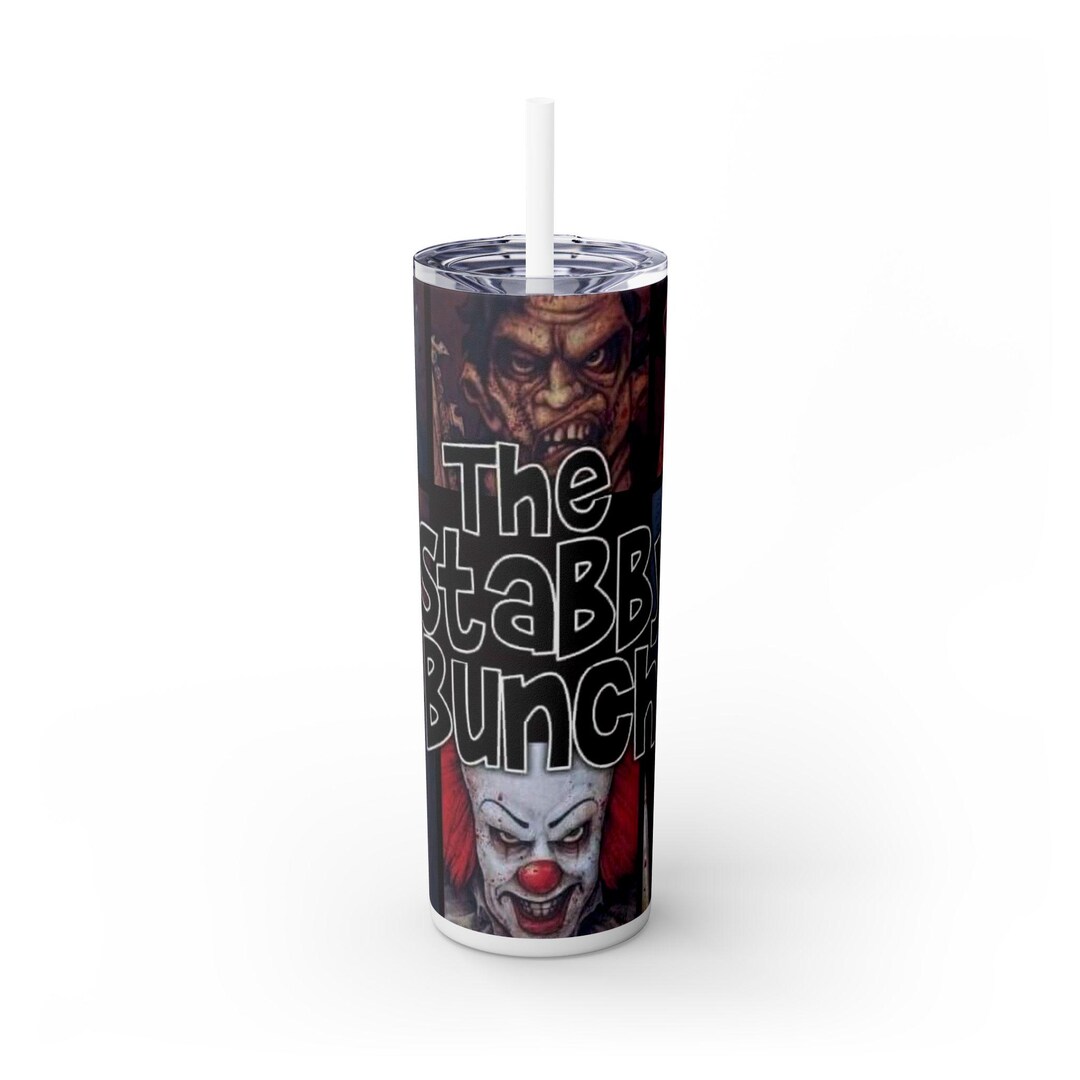 The Stabby Bunch Tumbler Skinny Tumbler With Straw, 20oz Chucky, Friday ...