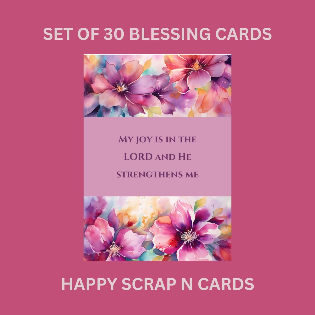 Springtime Blessing Affirmation Cards set 30, Christian, Personal ...