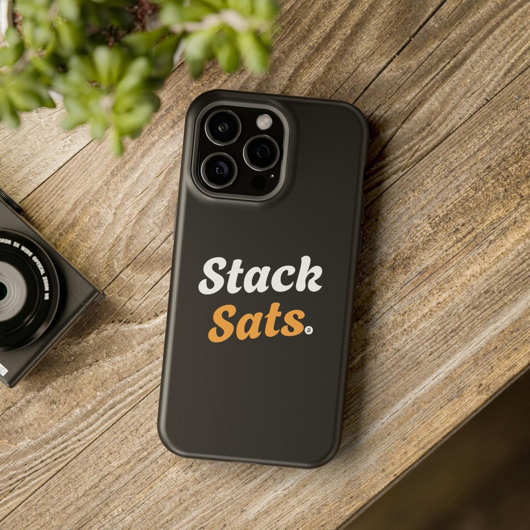 Stack Sats Magsafe Case Black Bitcoin Phone Case, Crypto Phone Case ...