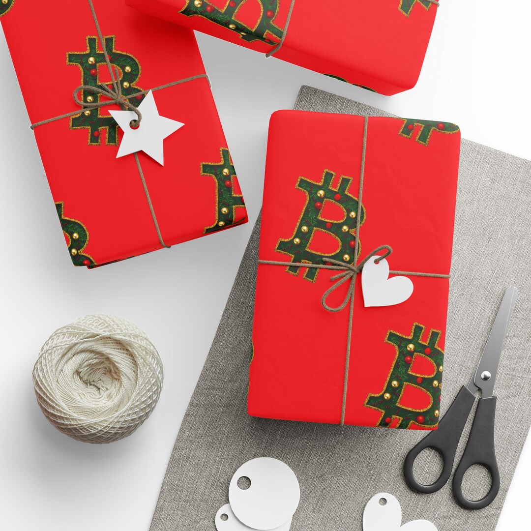 Bitcoin Git Wrapping Paper | Digital Currency Ornament Pattern - Etsy