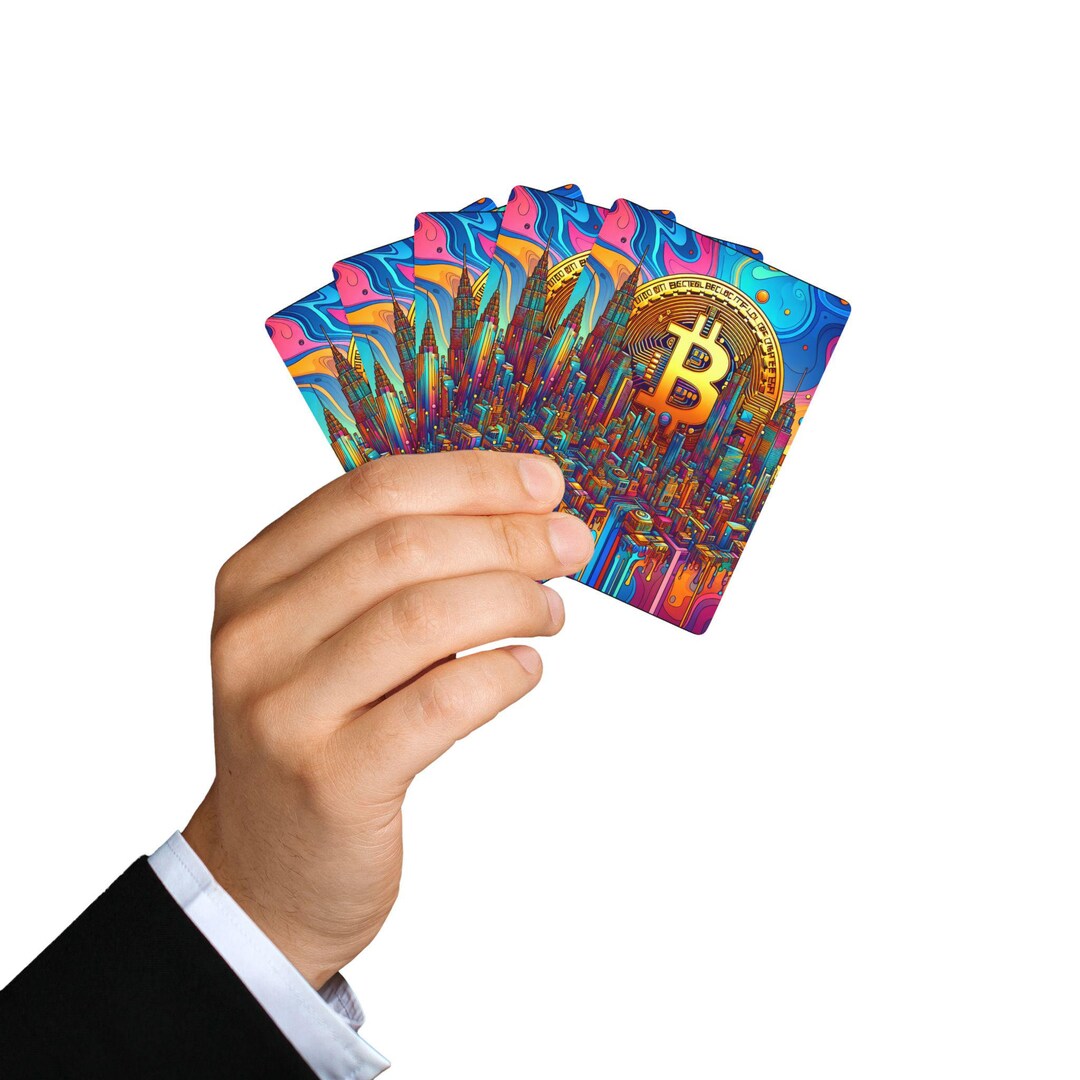 Poker Cards, Bitcoin Playing Cards Trippy Utopia - for Gamblers, Card ...